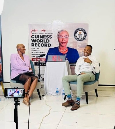 Joy Gborie Concludes 168-Hour Interview Marathon in Bid for Guinness ...